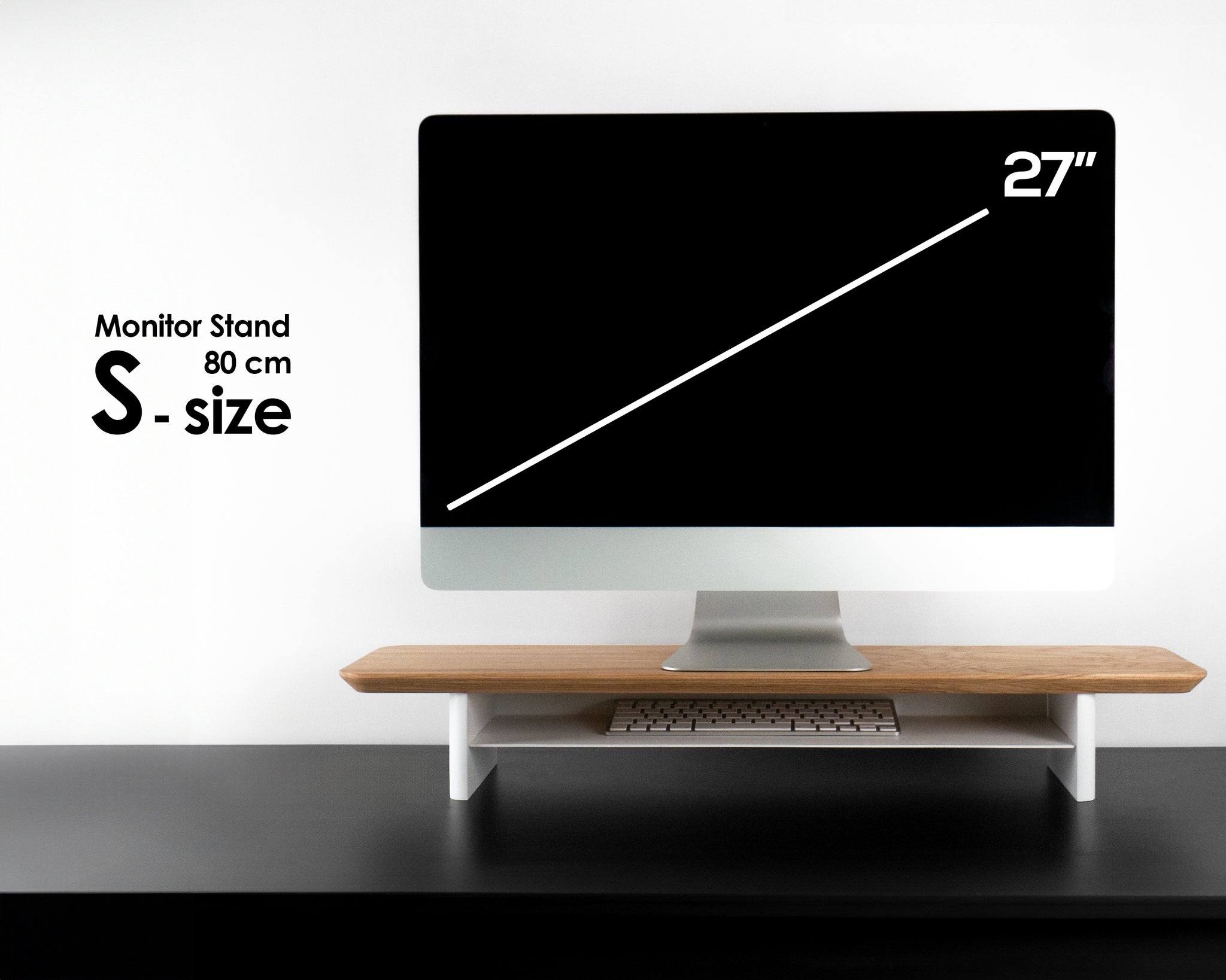 Wood Monitor Stand with shelf (Classic Design) – TheHrdwood