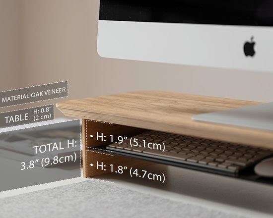 Wood Monitor Stand with shelf (Classic Design) – TheHrdwood